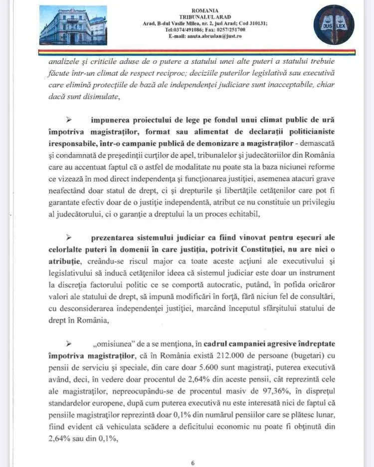 Judecătorii suspendă ședințele de judecată și cer retragerea legii privind pensiile de serviciu ...
