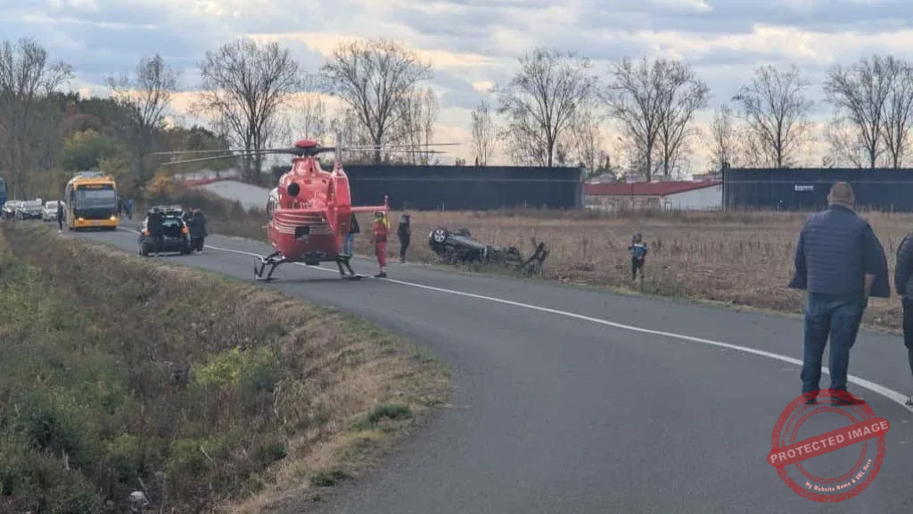 Accident între Șepreuș și Sintea Mare | A intervenit elicopterul SMURD