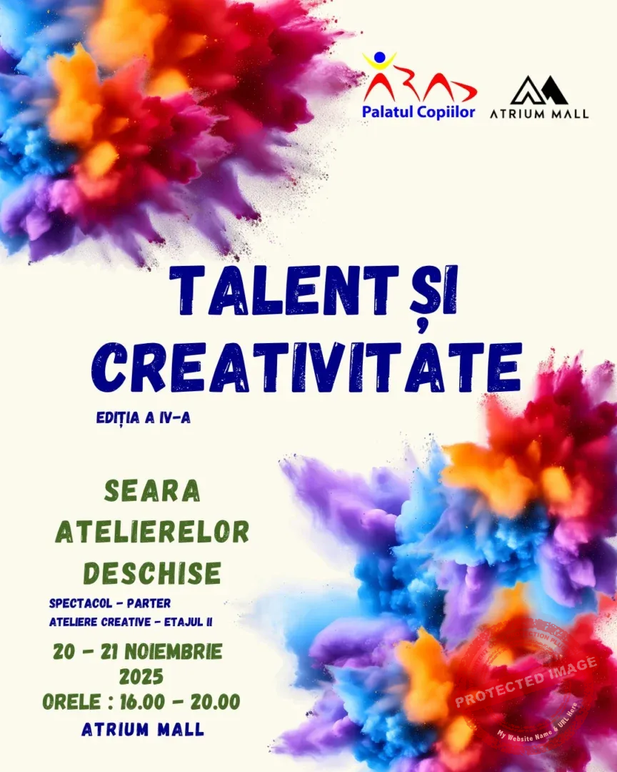 Palatul Copiilor Arad organizează cea de-a IV-a ediție a evenimentului „Seara Atelierelor ...