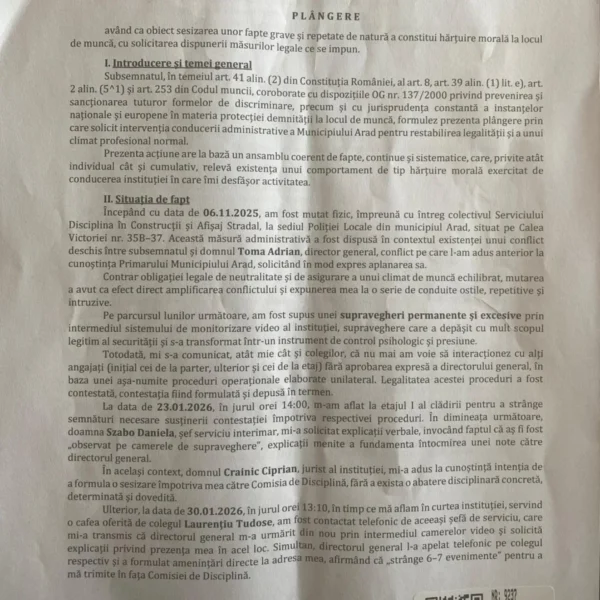 Adrian Toma, directorul general al Poliției Locale Arad, acuzat „de ...