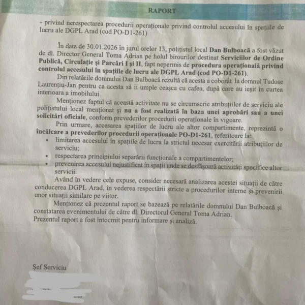 Adrian Toma, directorul general al Poliției Locale Arad, acuzat „de ...